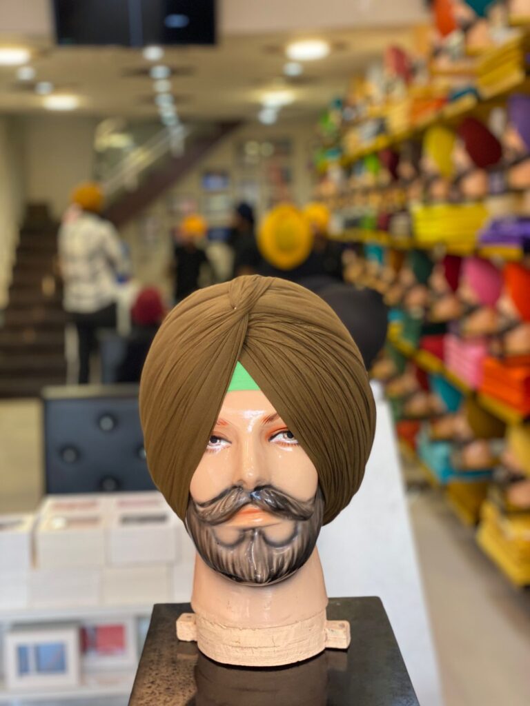 Postman Khakhi Color Turban Fullvoile – The punjabi store